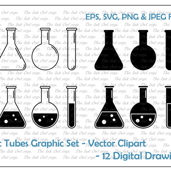 Test Tube Drawing - Etsy