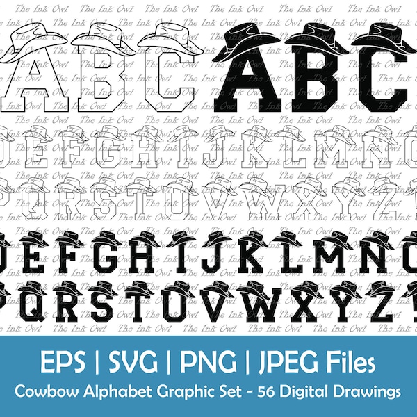 Letras vaqueras svg - Etsy México