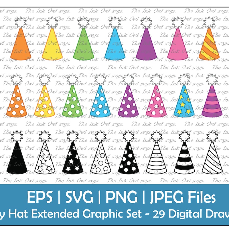 Rainbow Party Hat - Etsy