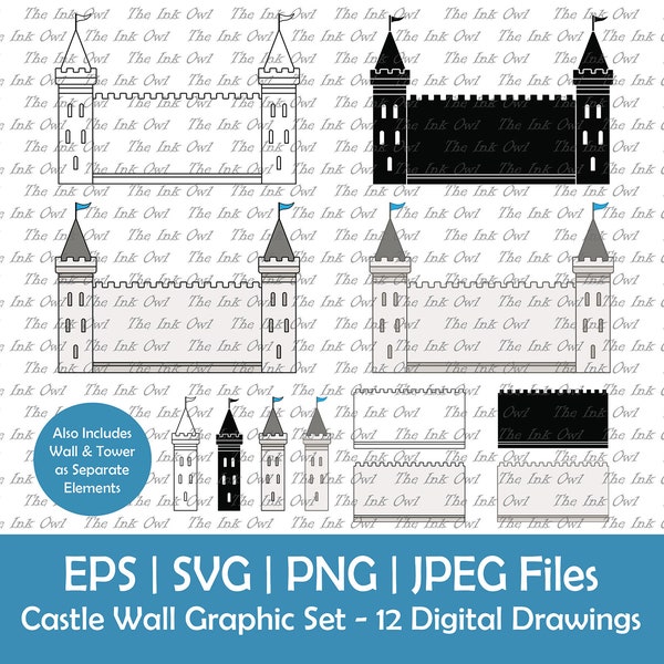 Castle Tower Svg - Etsy