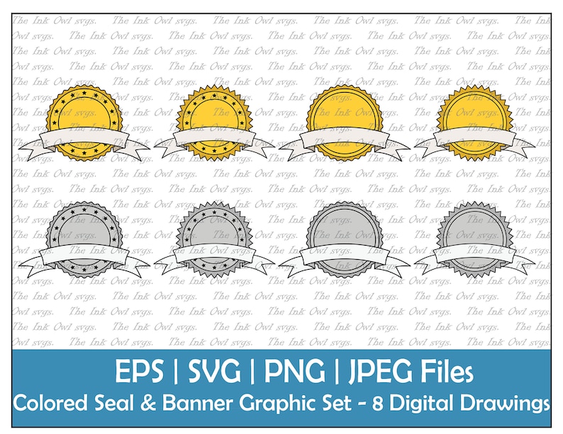 Gold and Silver Certificate Seal With Ribbon Banner Clipart - Etsy