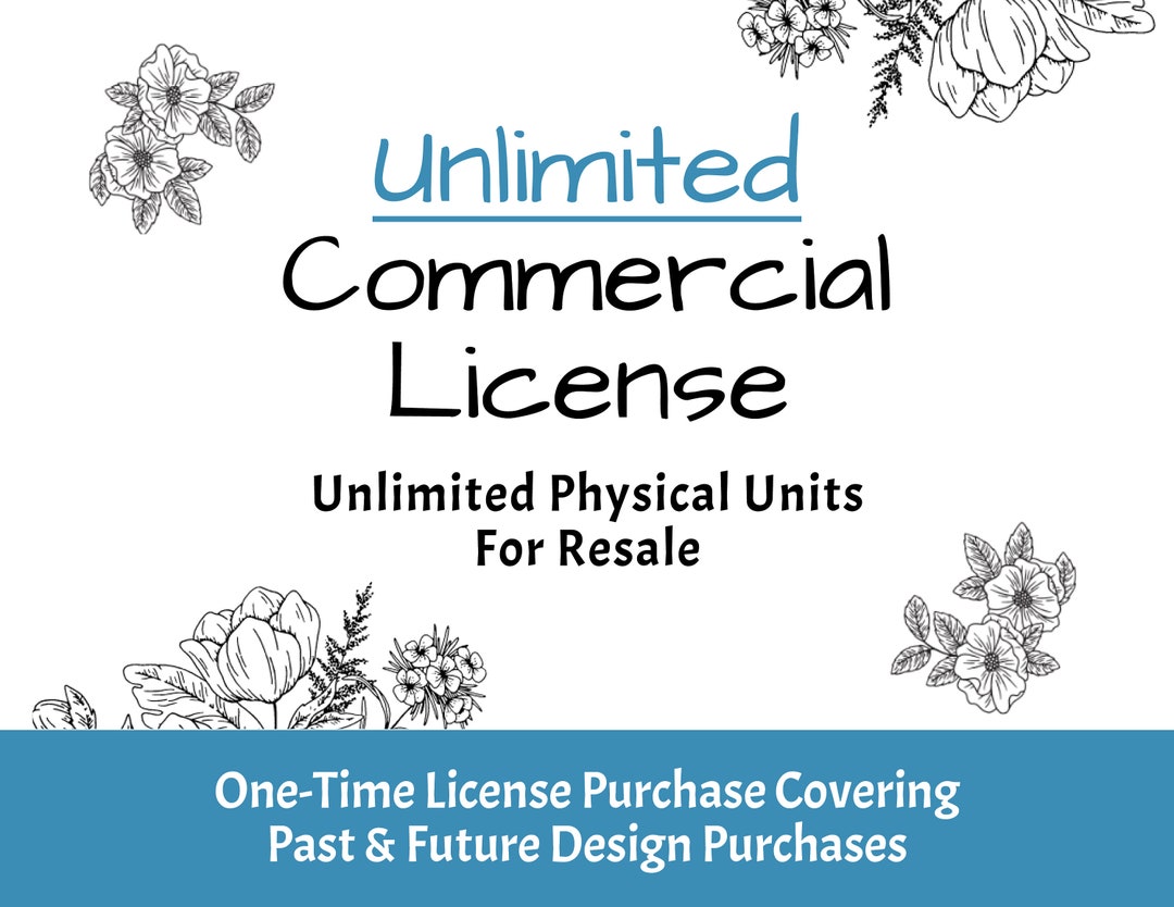 Unlimited Commercial License for Clipart Graphics / Allows Unlimited ...