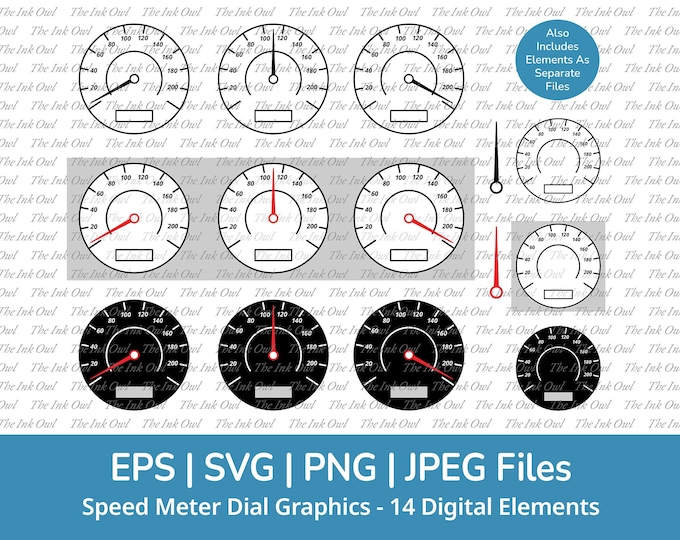 Speedometer Icons Svg, Meter Svg, Measuring Gauge, Fuel Gauge, Odometer ...