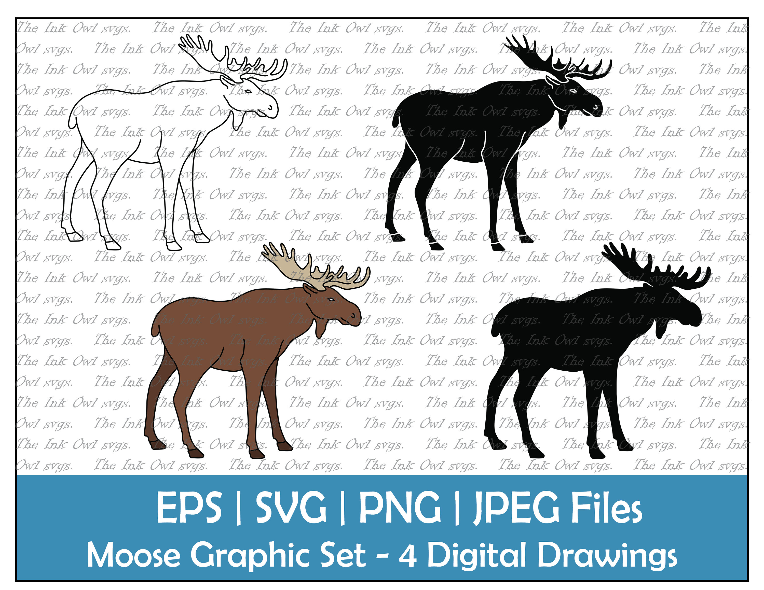 Moose Drawing Outline