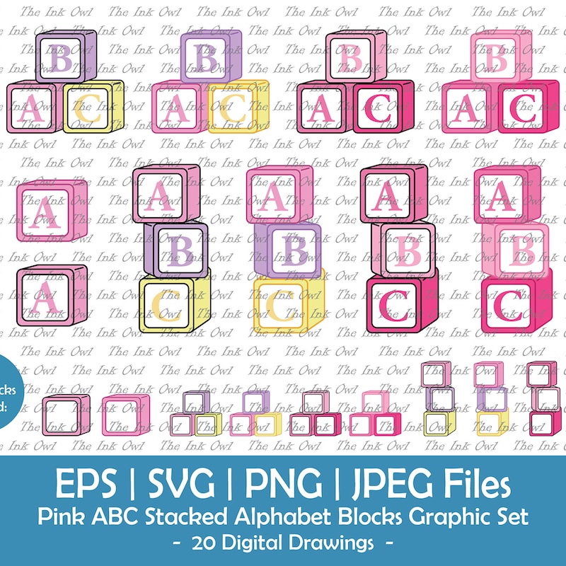 Alphabet Blocks Template - Etsy