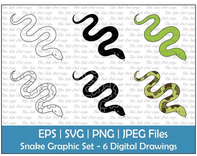 Snake Svg, Serpent Svg, Reptile Svg, Python Svg, Slither, Anaconda ...