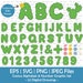 Paw Print Patterned Alphabet Letters & Numbers Vector Clipart / Outline ...