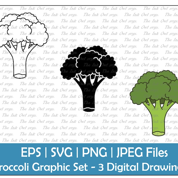 Broccoli Svg - Etsy