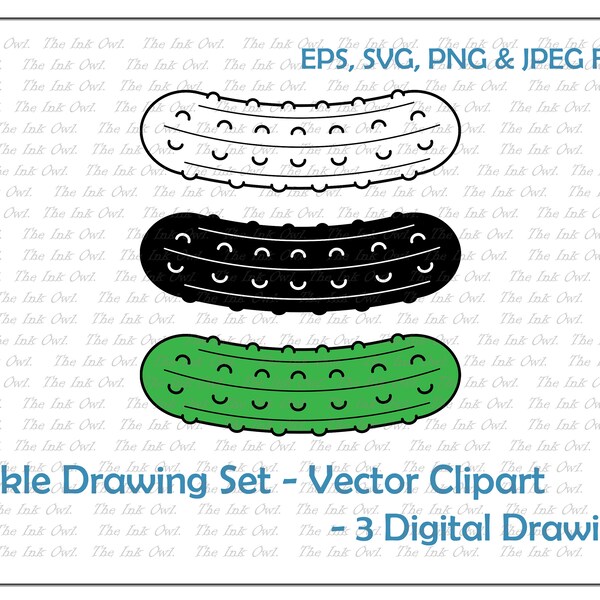 Pickle Clipart - Etsy