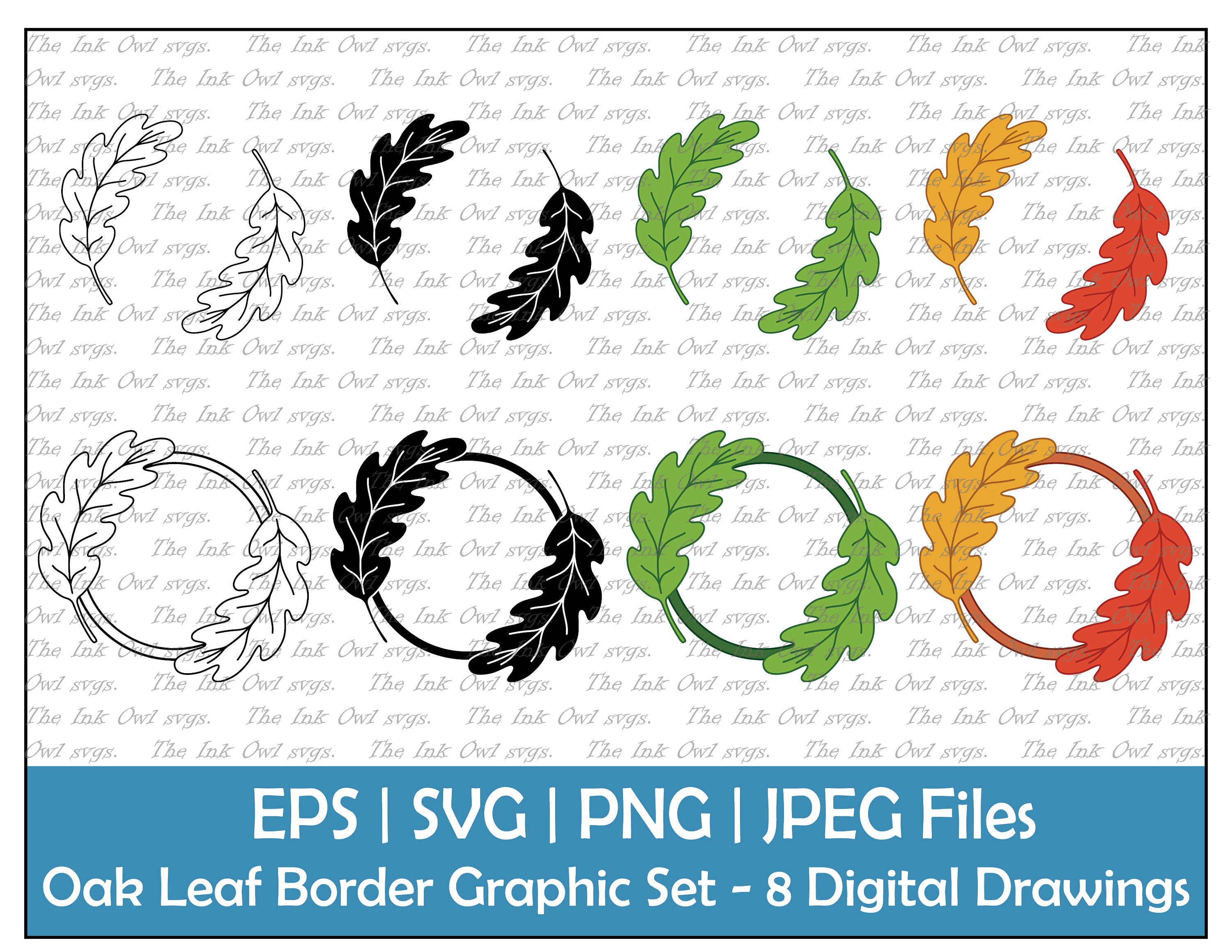 Oak Leaf Border Clip Art
