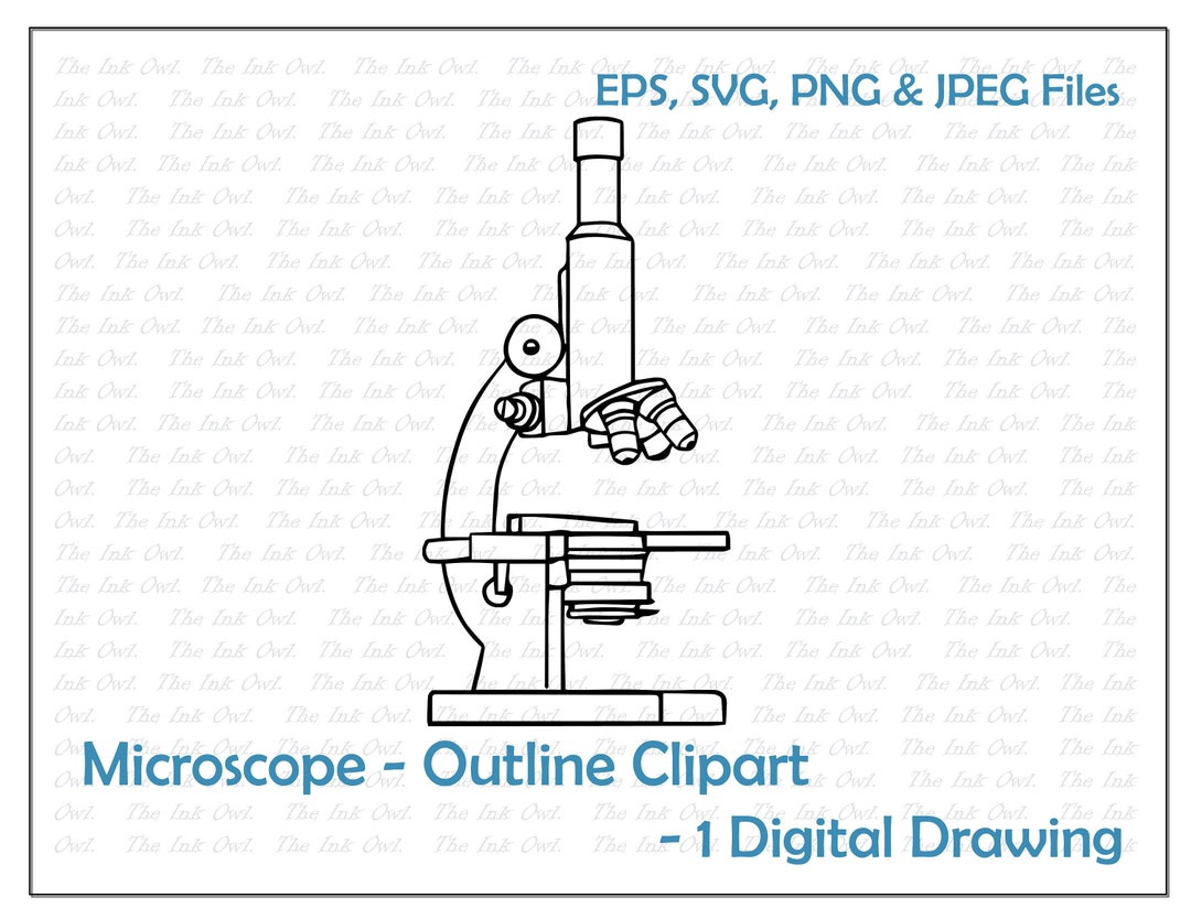 Microscope Clipart Drawing Set / Science Lab & Medicial - Etsy
