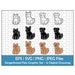 Gingerbread Cookie Pets Vector Clipart Set / Cat and Dog / Outline ...