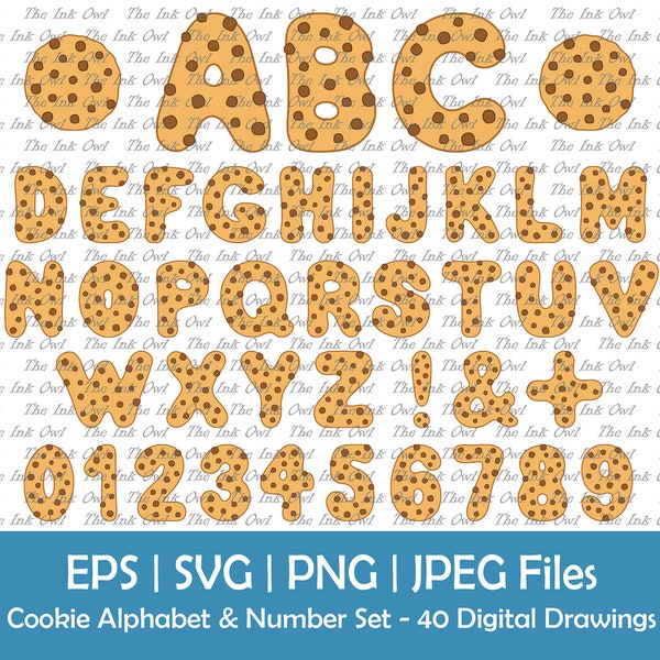 Drip Letter Alphabet Lowercase & Numbers Vector Clipart Set / Outline ...