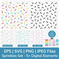 Sprinkle Pattern SVG, Confetti Svg, Bakery, Pdf, Png, Donuts, Cookie ...