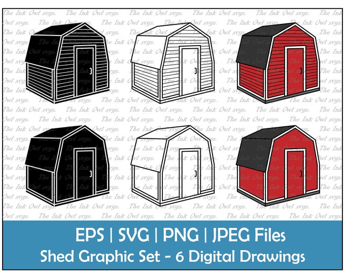 Shed Svg, Shed Clipart, Shed Png, Shed Dxf Logo, Housed Shed Vector ...