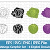 Candy Apple Vector Clipart Set / Outline & Stamp Drawing Illustrations ...