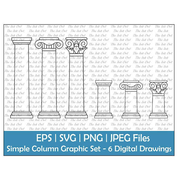 Ionic Columns Doric Columns Clipart