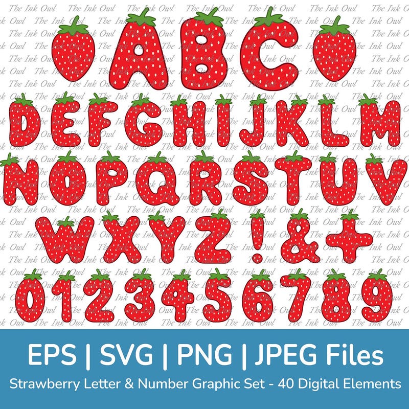 Fruit Font - Etsy
