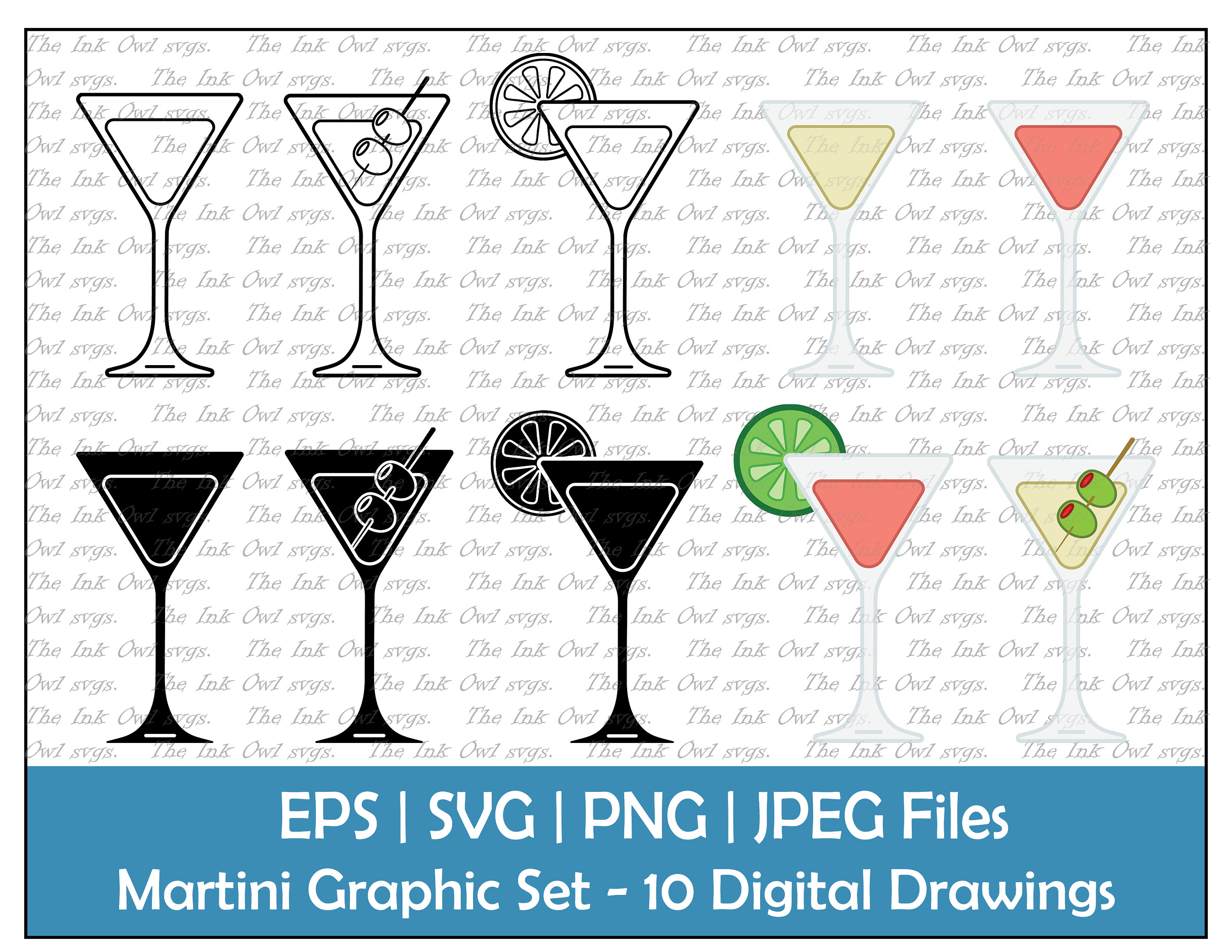Cocktail Glass Outline