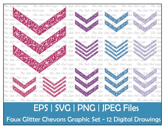 Pink Glitter Chevron