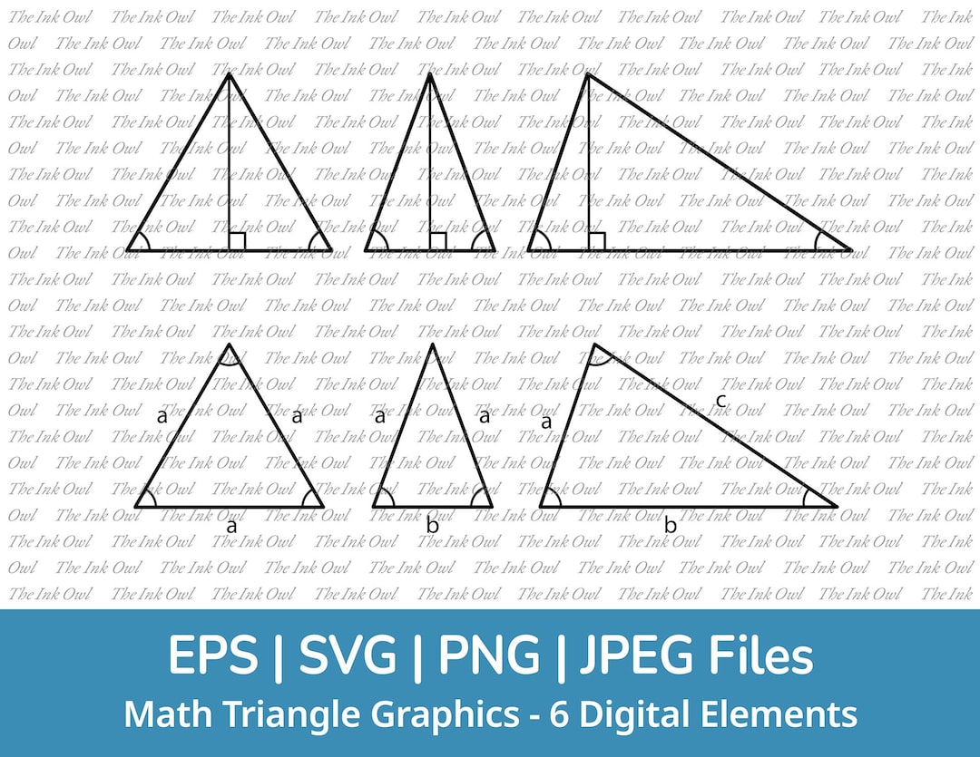 Math Triangle Types Vector Clipart Set / Isosceles, Equilateral ...