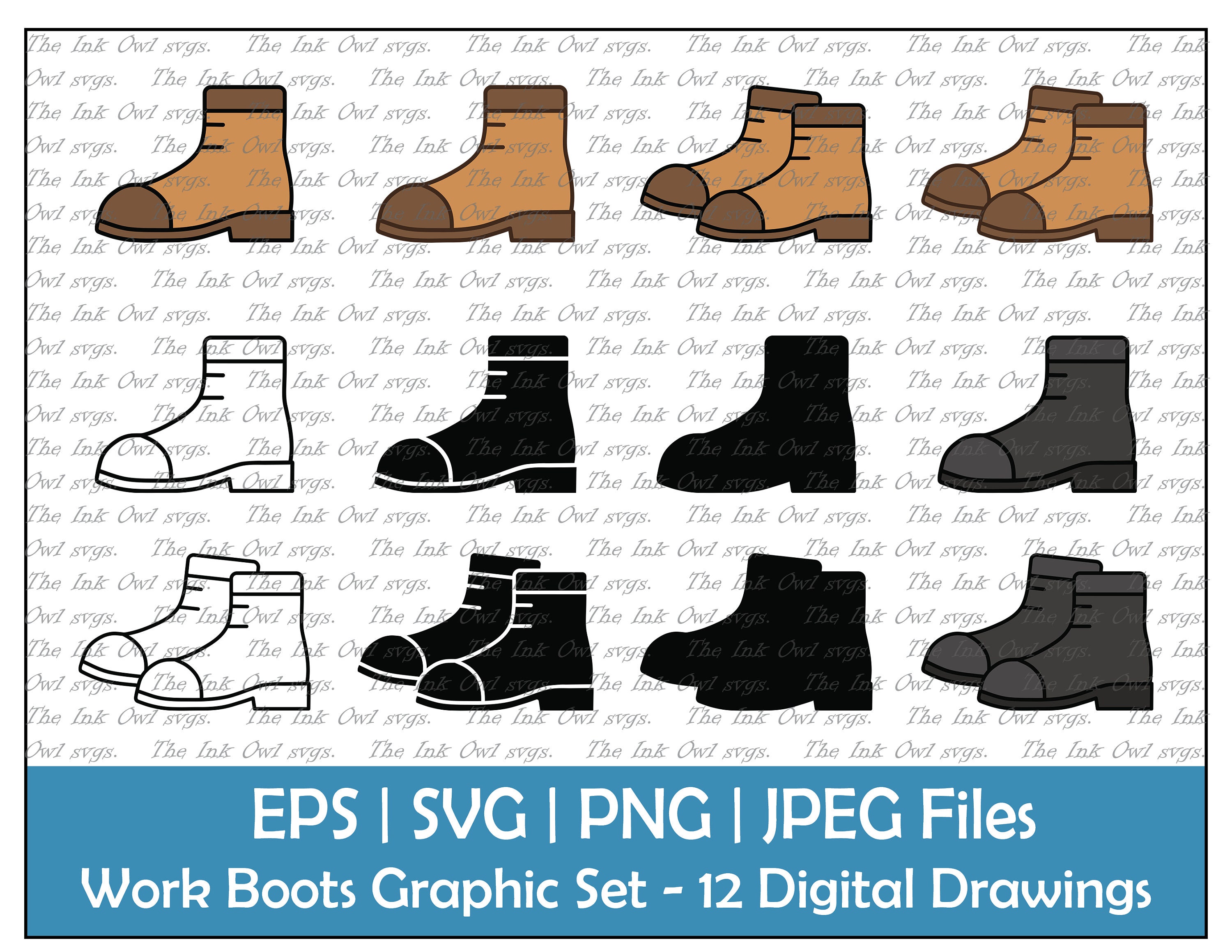Work Boots Clipart