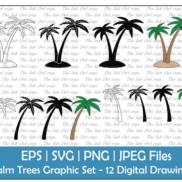 Palm Tree Stamp - Etsy