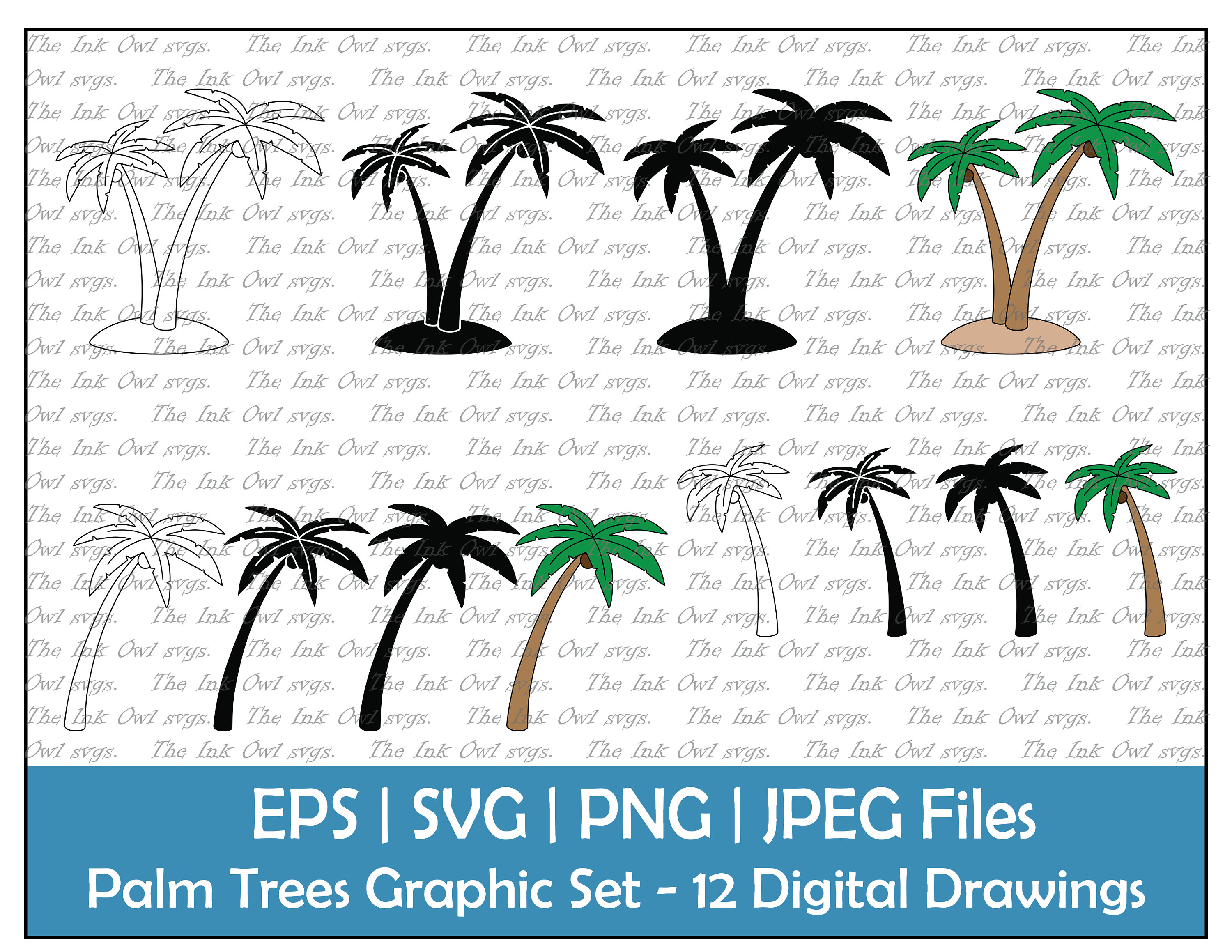 Palm Tree Drawing Outline