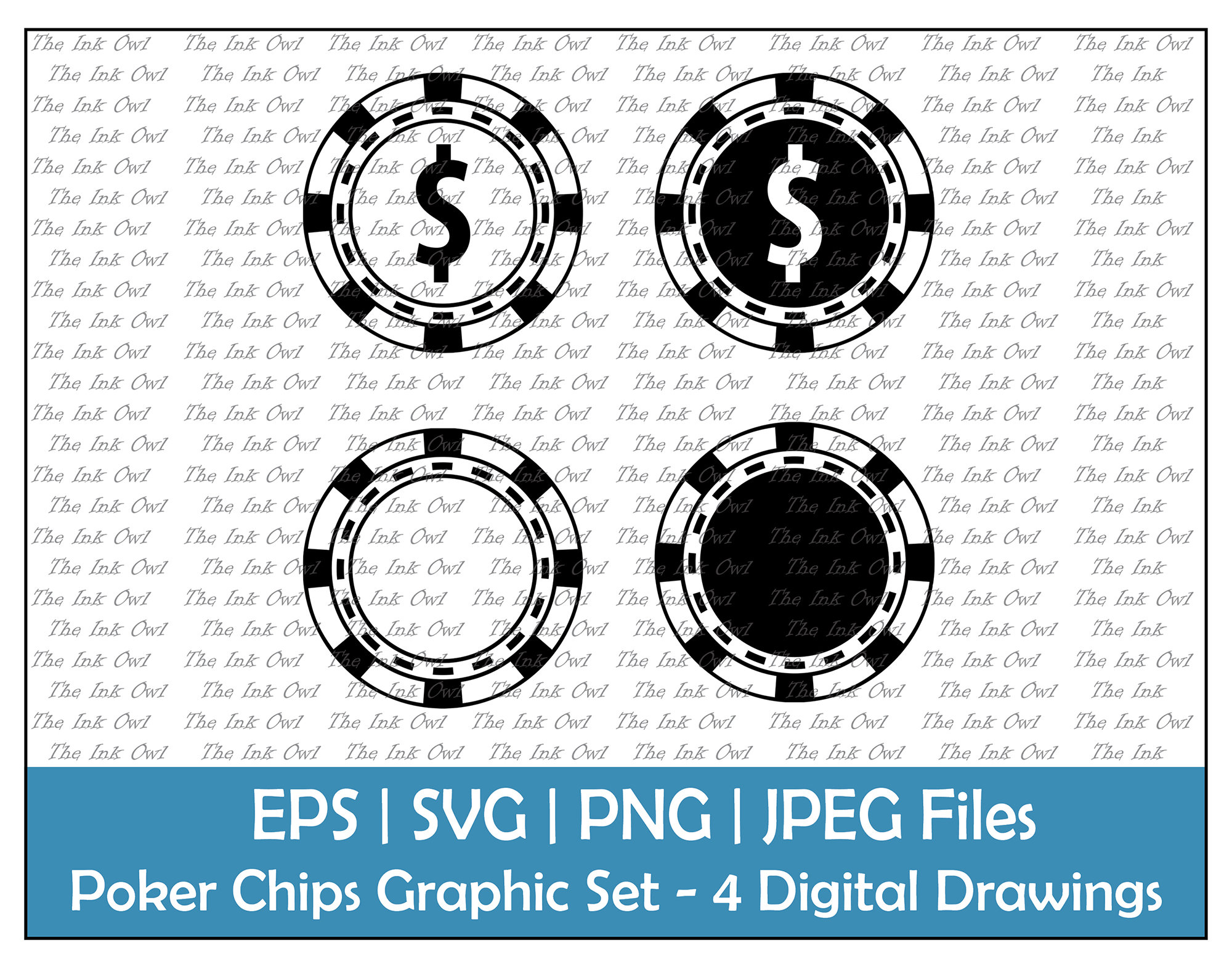 White Poker Chip Clip Art