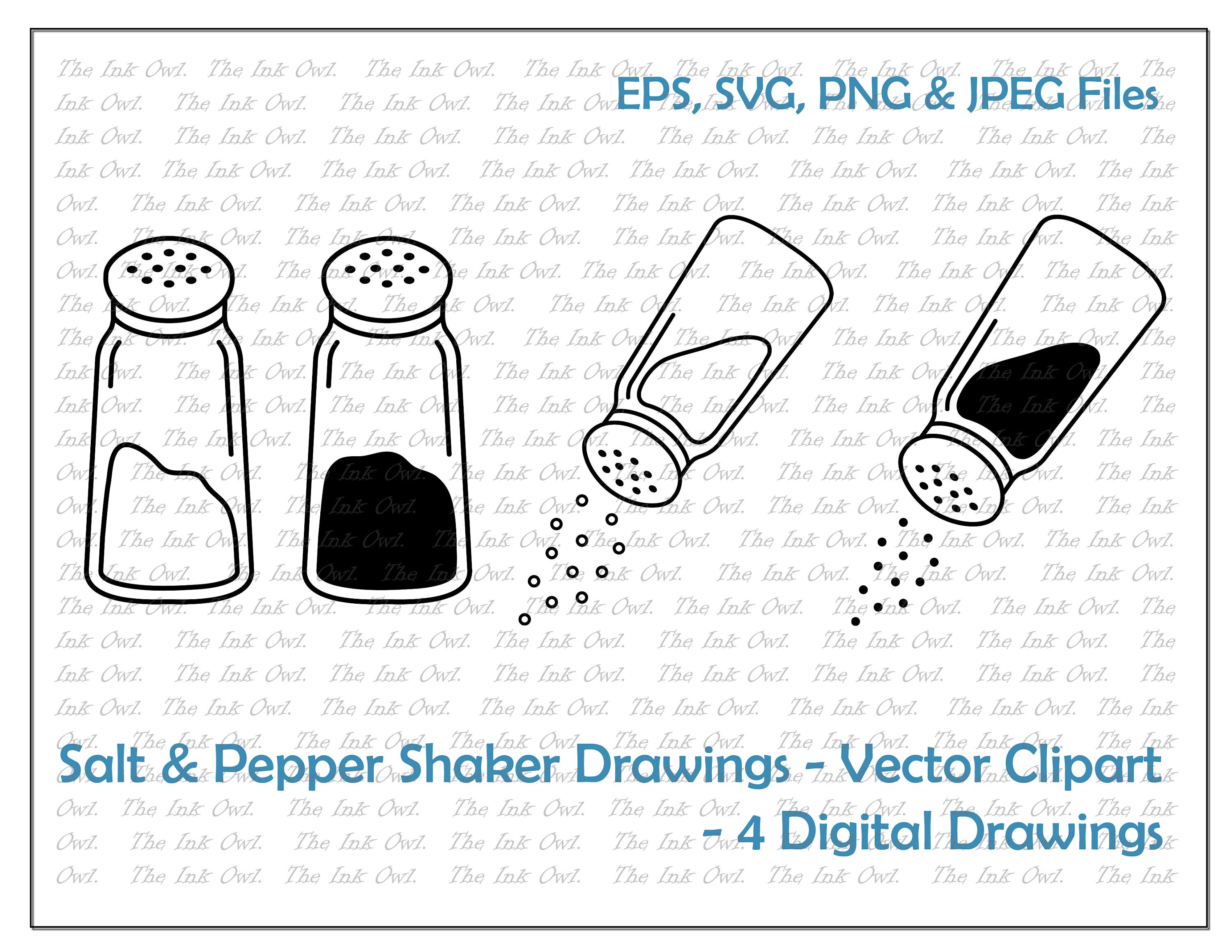 Salt And Pepper Shakers Drawing