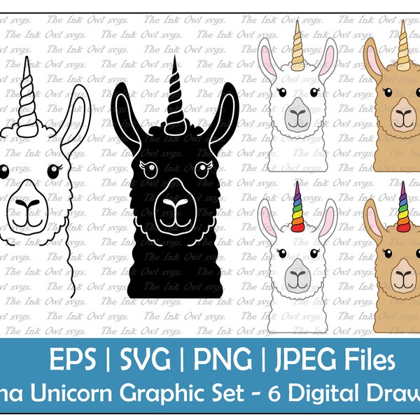 Unicorn Llama - Etsy