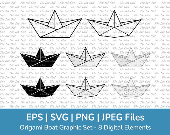 Paper Boat PNG, Origami Boat Clip Art, Hand Drawn Line Art, Origami Art ...