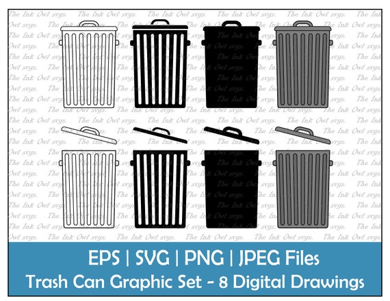 Visual Arts Collage Eps Garbage or Trash Bag Vector Clipart / Outline ...