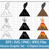 Volcano Clipart, Lava SVG, PNG Files (digital Download) - Etsy