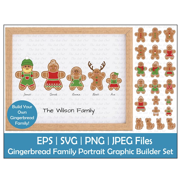 Gingerbread Family - Etsy