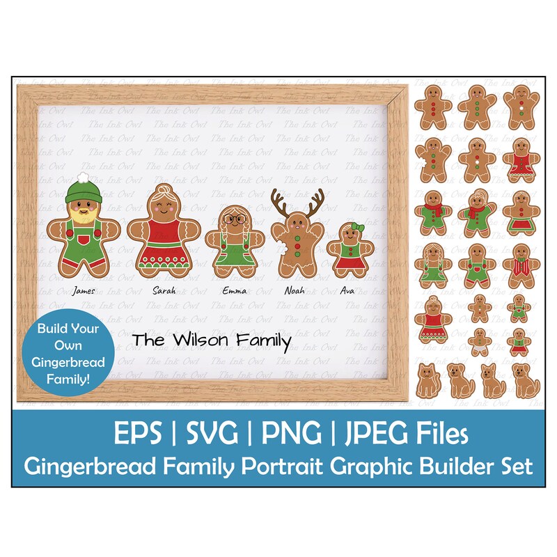 Gingerbread Family - Etsy