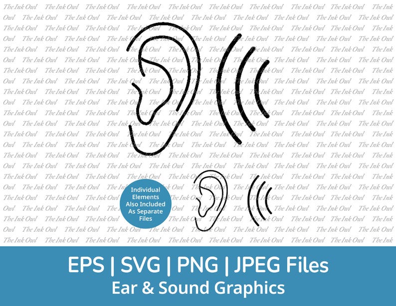 Oreja Svg Vector Clipart / Dibujo de contorno transparente Ilustración ...