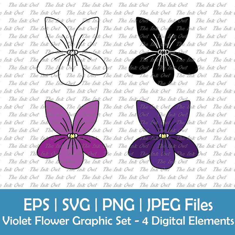 Violet Flower Tattoo - Etsy