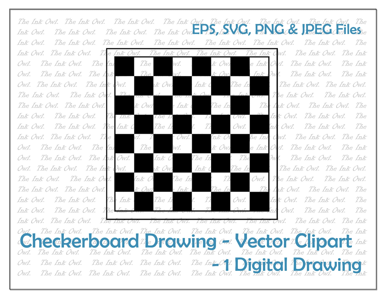 Checkerboard / Chessboard Vector Clipart / Checkered Game - Etsy
