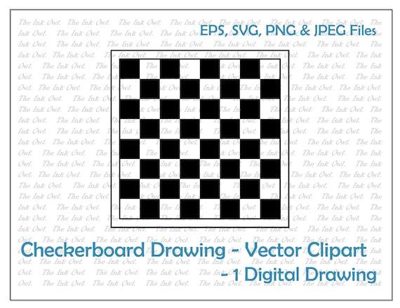 Checkerboard / Chessboard Vector Clipart / Checkered Game | Etsy