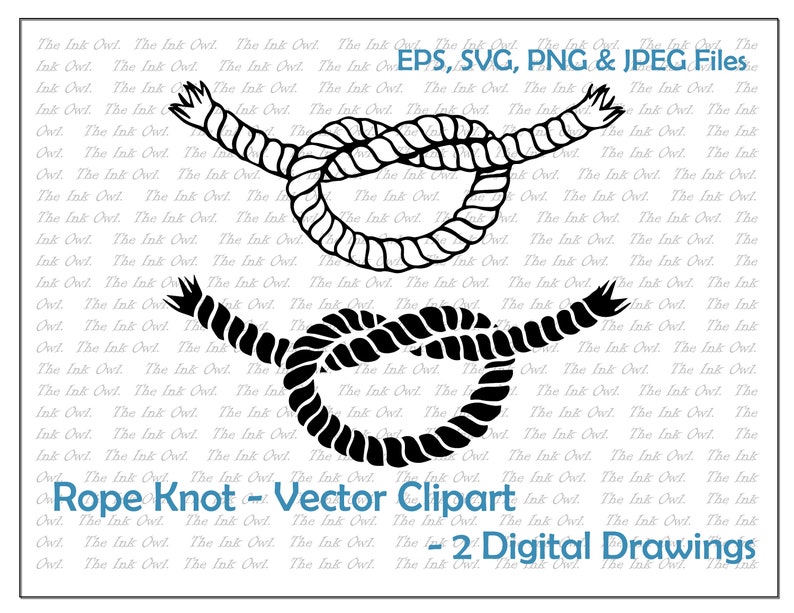 Rope Knot Vector Clipart / Tying the Knot Wedding Outline & - Etsy Ireland