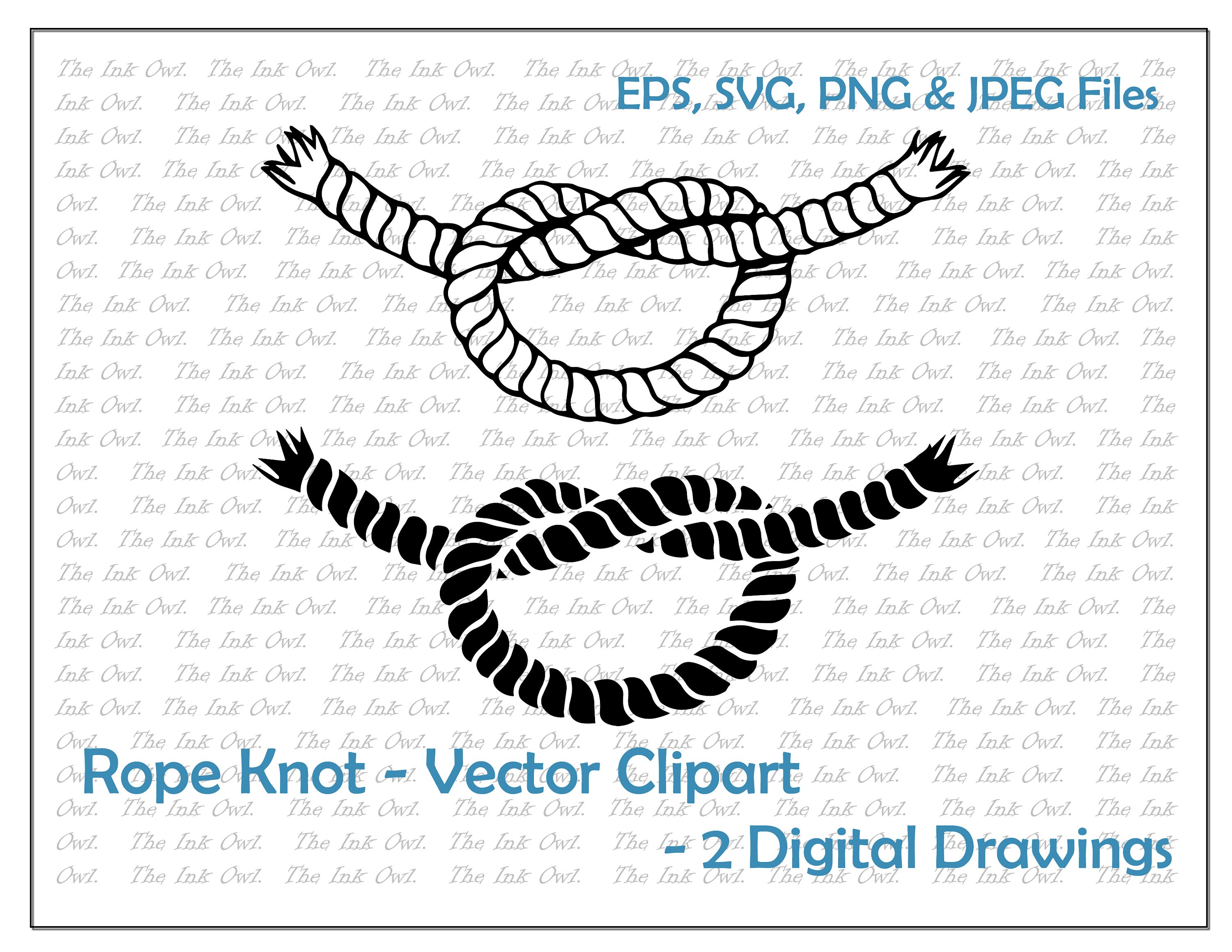 Rope Knot Vector Clipart / Tying the Knot Wedding Outline & - Etsy