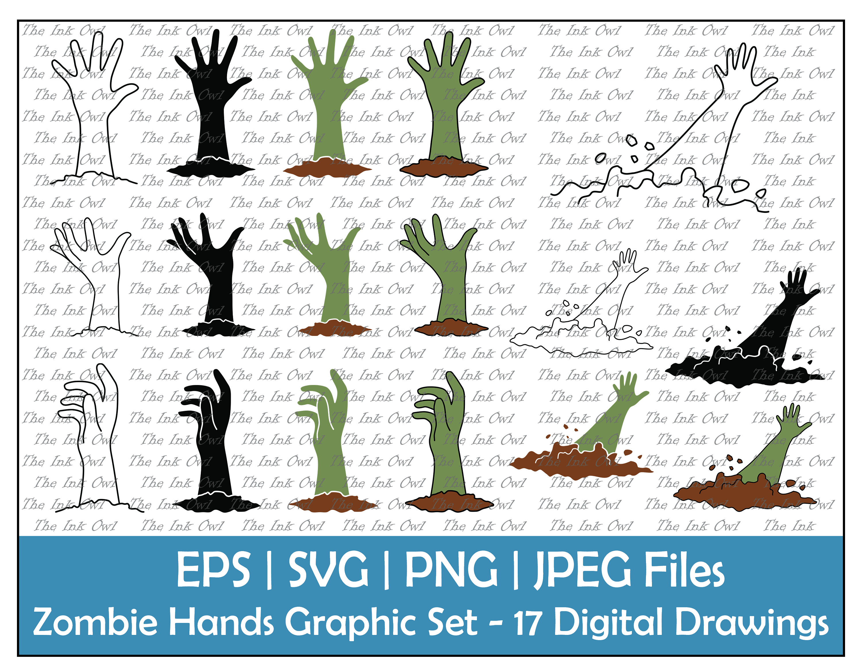 Zombie Hand Coming Out Of Ground Drawing