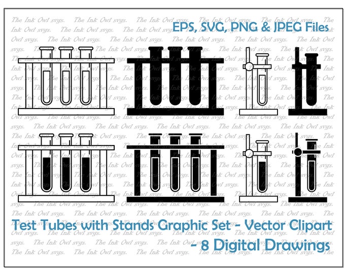 Test Tube SVG, Test Tube Vector, Silhouette, Cricut File, Clipart ...