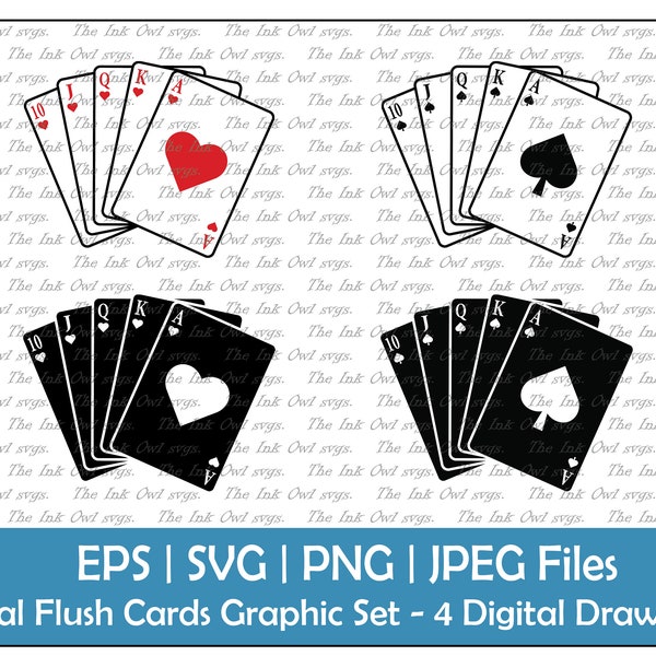 Royal Flush Svg - Etsy