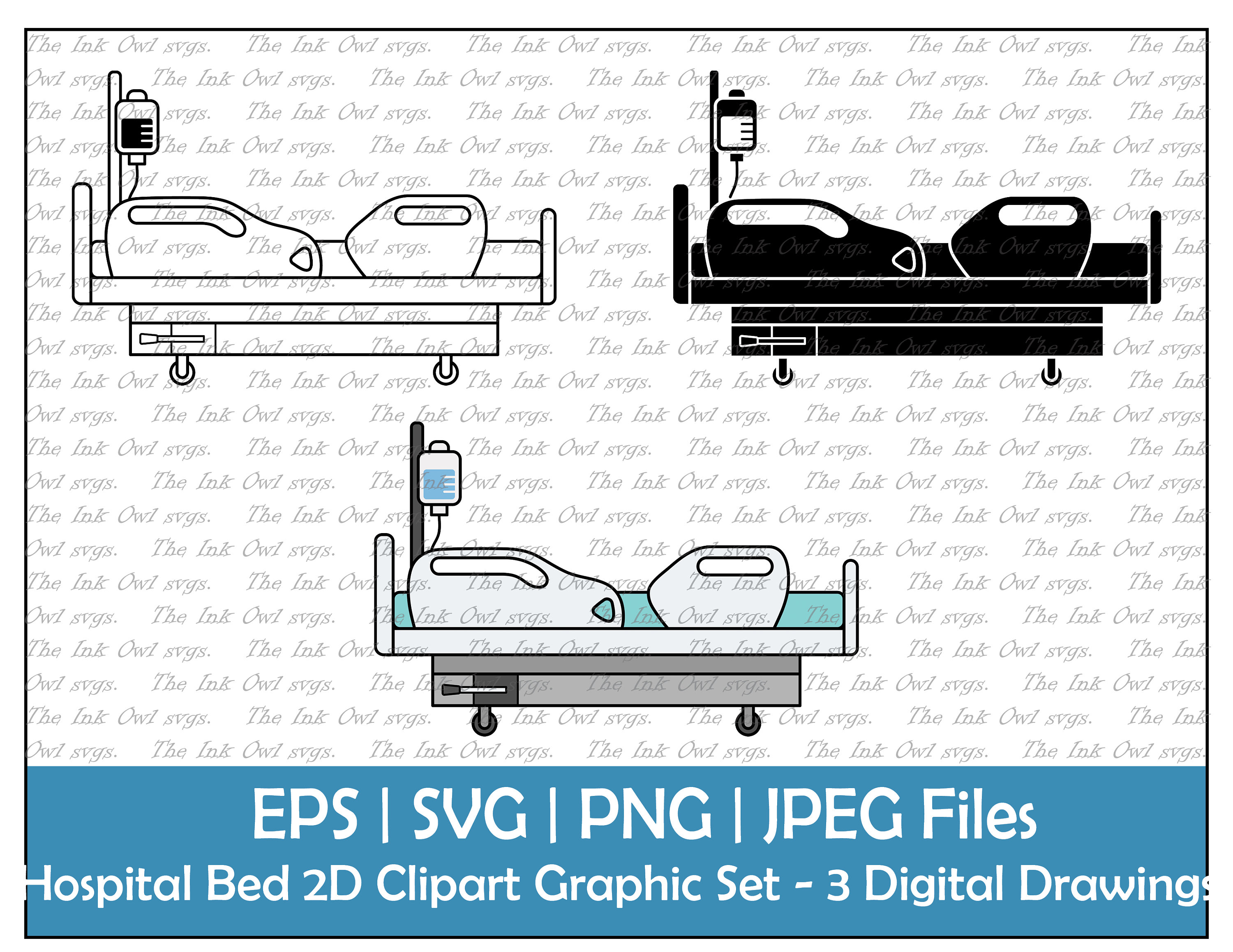 Hospital Bed Drawing