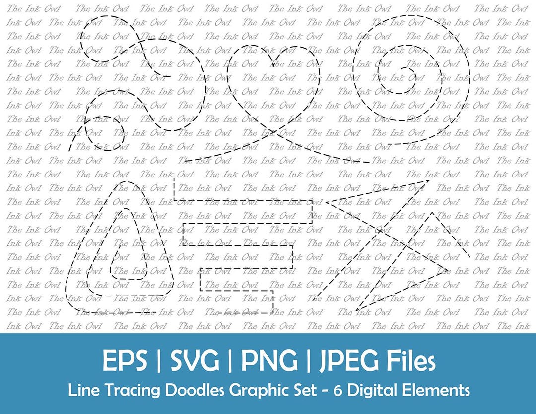 Dashed Tracing Line Doodle Vector Clipart / Transparent Graphics ...