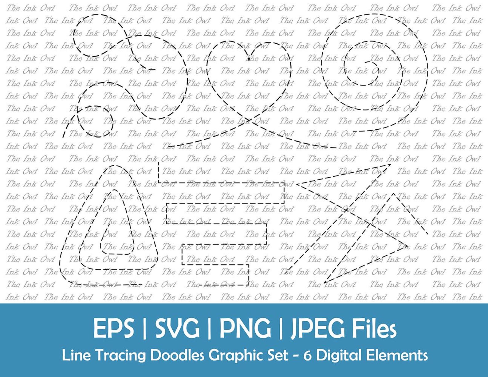 Dashed Tracing Line Doodle Vector Clipart / Transparent Graphics ...