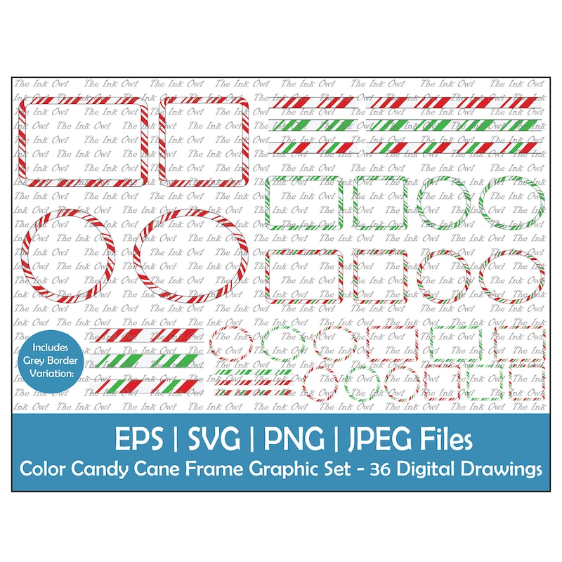 Candy Cane Borders Svg - Etsy