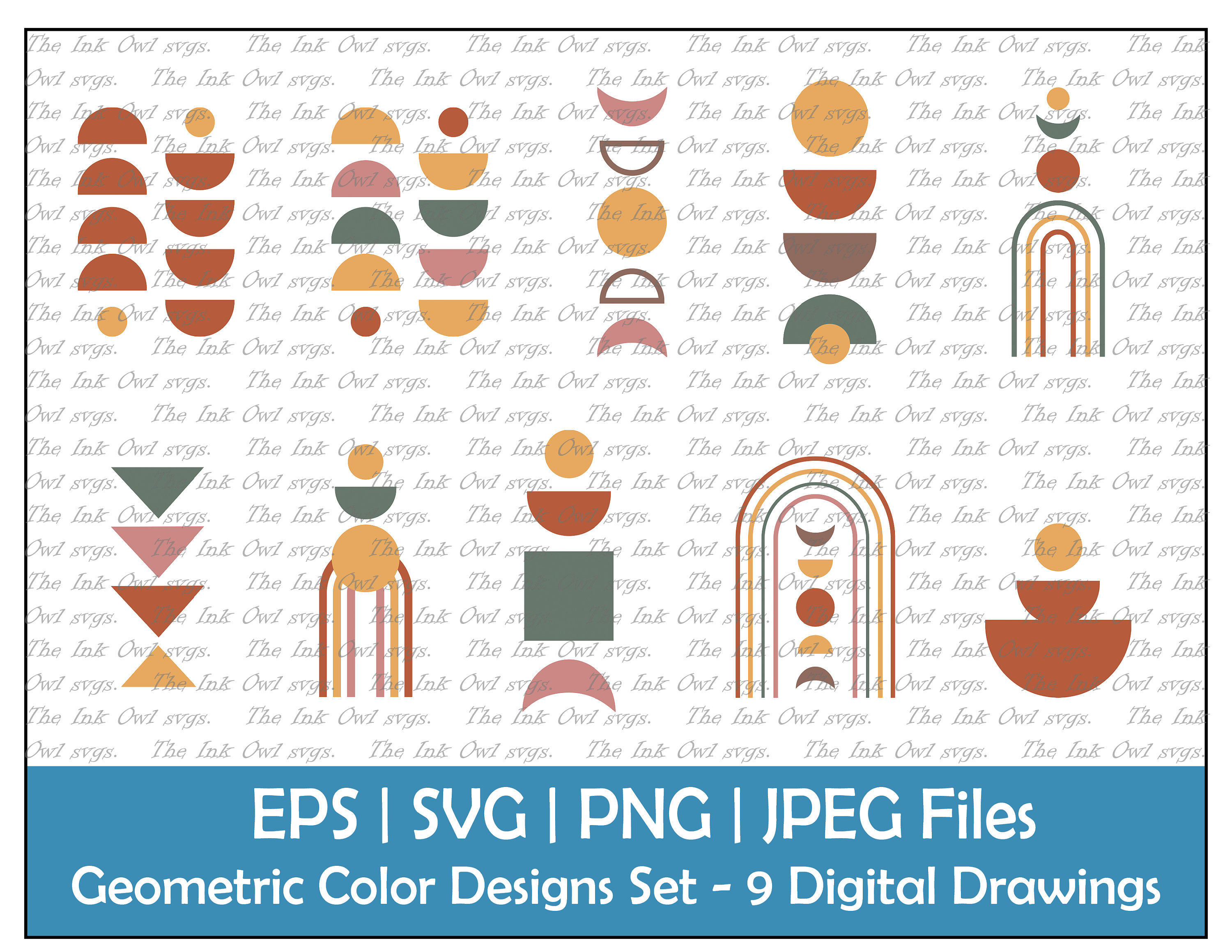 Modern Geometric Boho Shapes and Forms Clipart Set / Neutral - Etsy